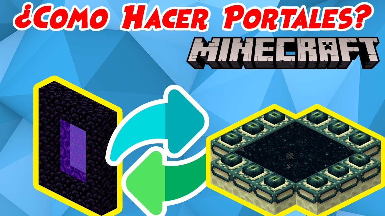 Cómo Hacer Un Portal En Minecraft Portales Al End Y Nether Facil 2020