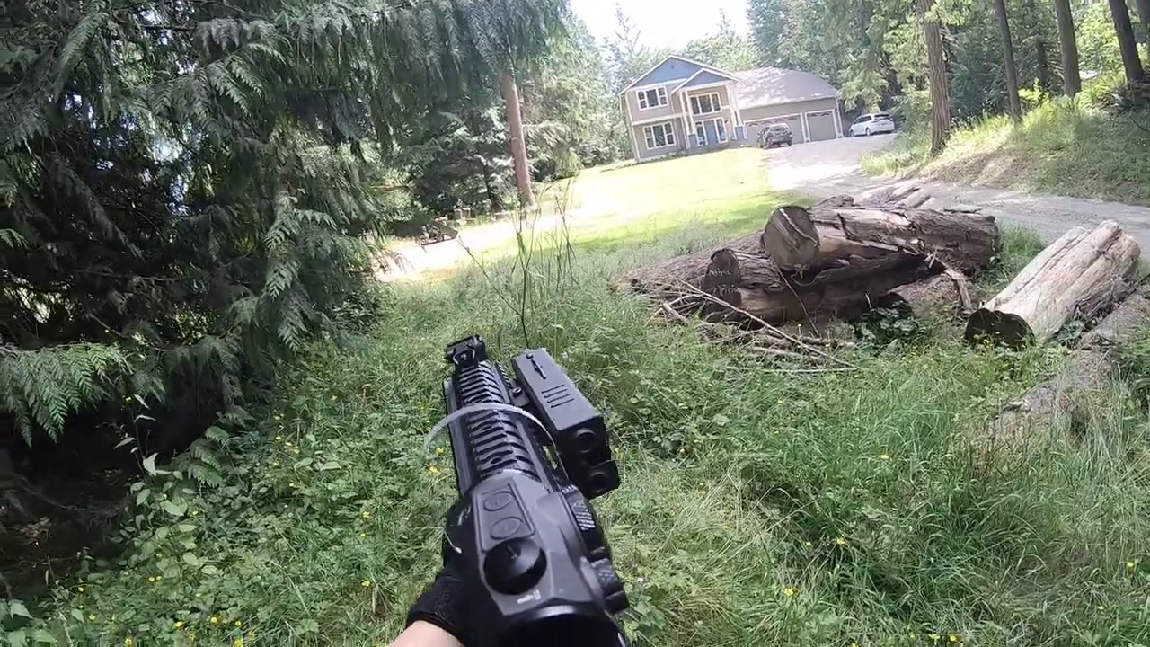 UNCUT Backyard airsoft 1v1! - YouTube