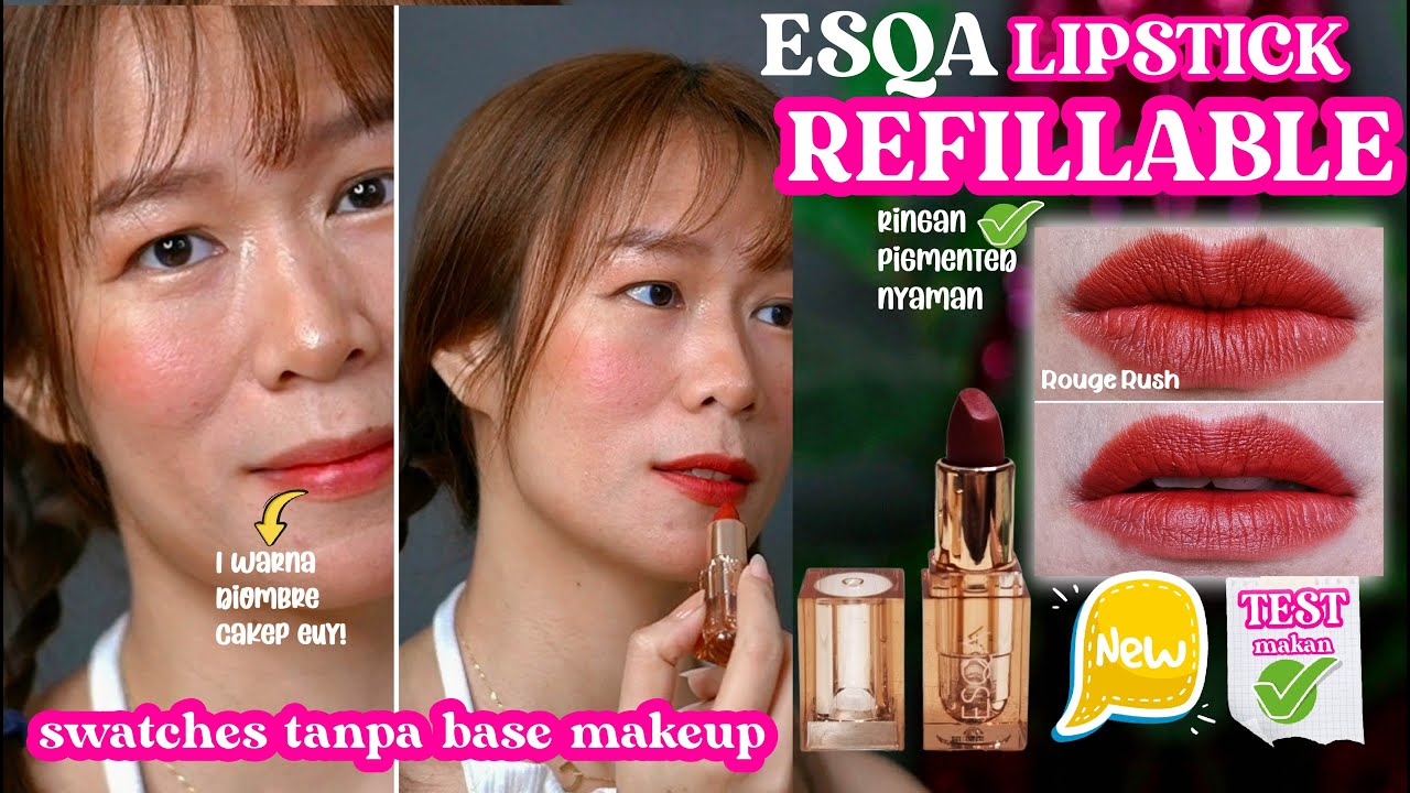 REVIEW LIPSTICK ESQA CLOUD KISS REFILLABLE POWDER LIPSTICK DI BIBIR ...