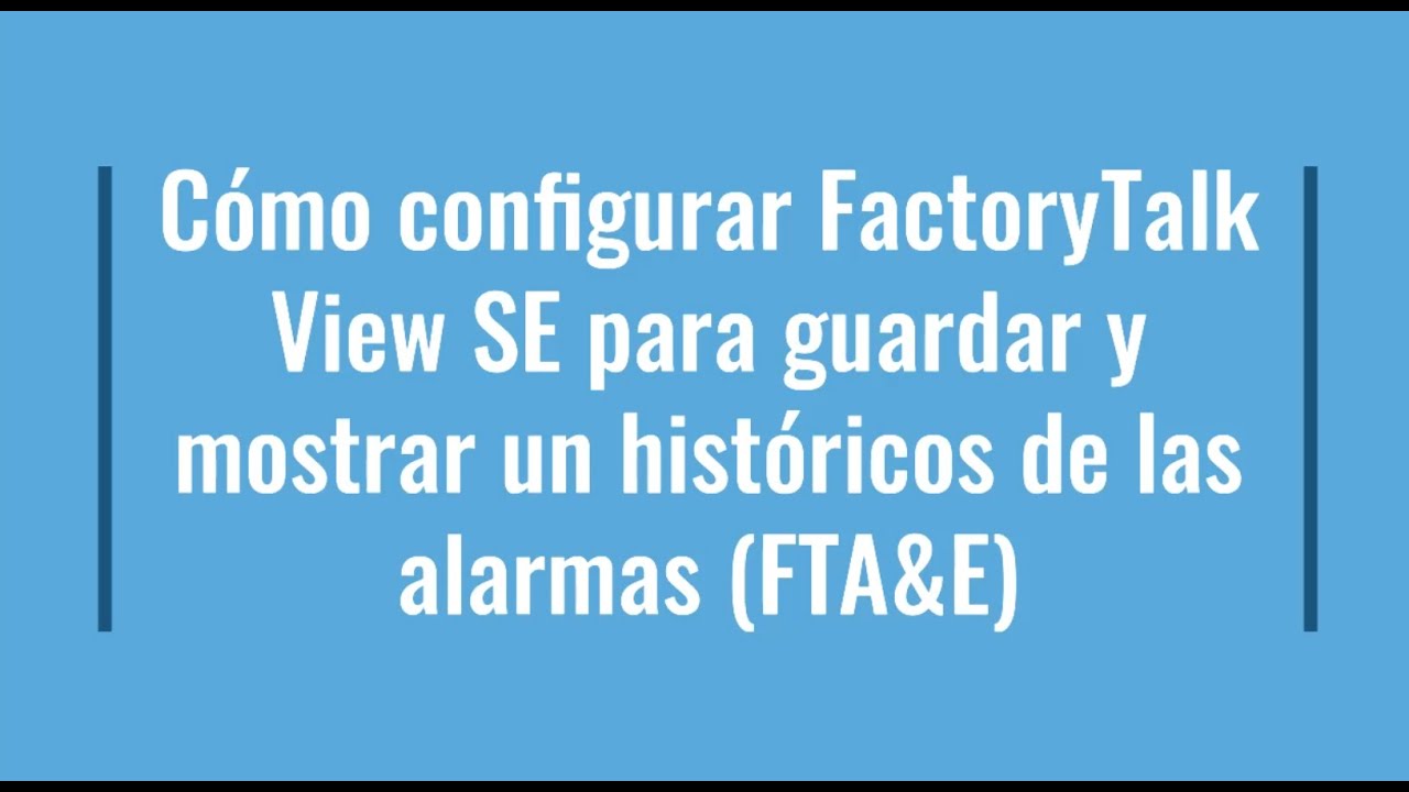 FTAE: histórico de alarmas - YouTube