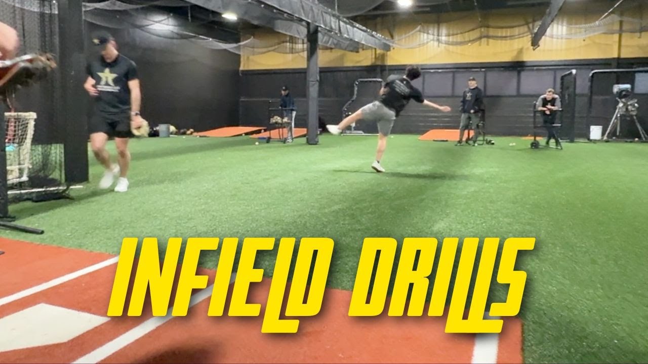 Infield Practice Picking Hops and Applying Tags - YouTube