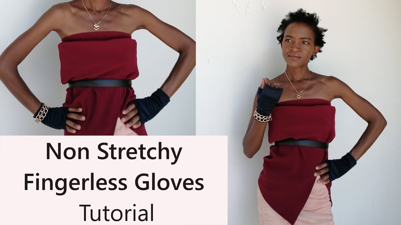 Fingerless Gloves: Pattern Drafting for Non Stretchy fabric and Sewing Tutorial - Part 2. - YouTube