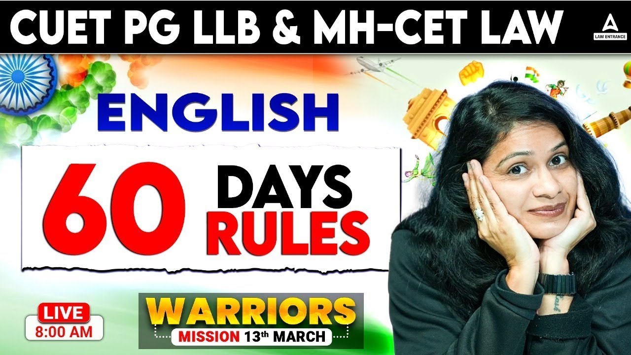60 Day's 120 Wow Rules Practice For CUET PG LLB & MHCET Law Entrance ...