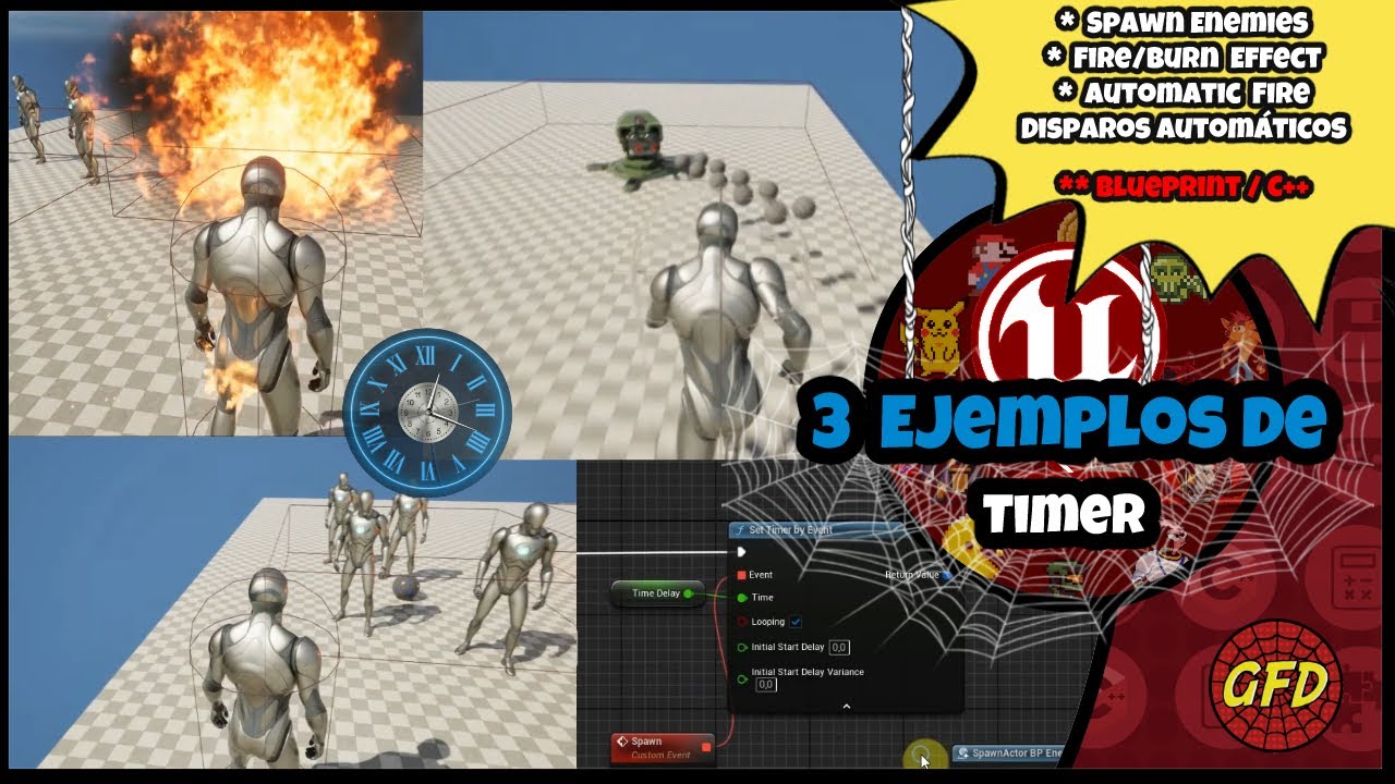 ¡Domina el timer con estos 3 Ejemplos! (Spawn, Fire/Burn Effect ...