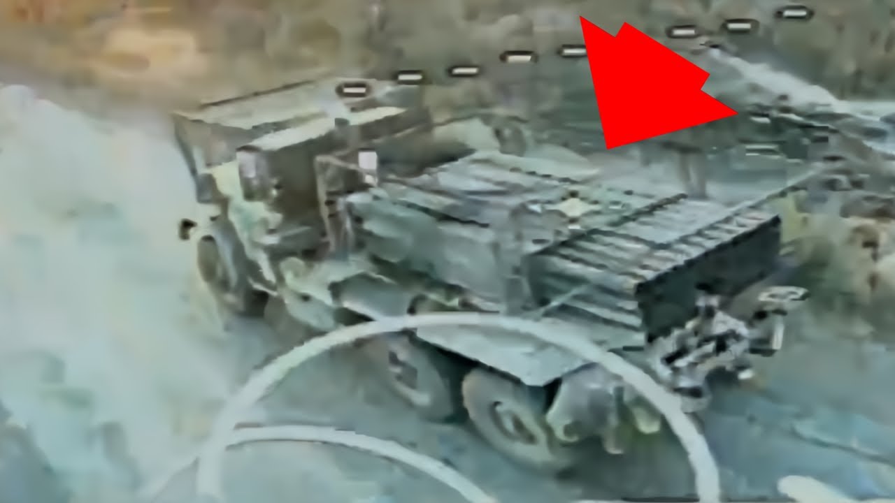 BM-21 Grad Destroyed Far Behind Defensive Line - YouTube