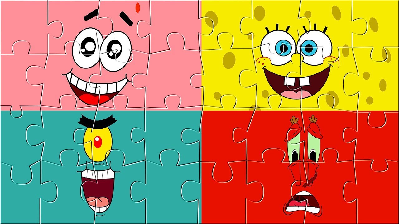 SpongeBob Puzzle Games for kids - Puzzle de Bob Esponja - Plankton, Mr ...