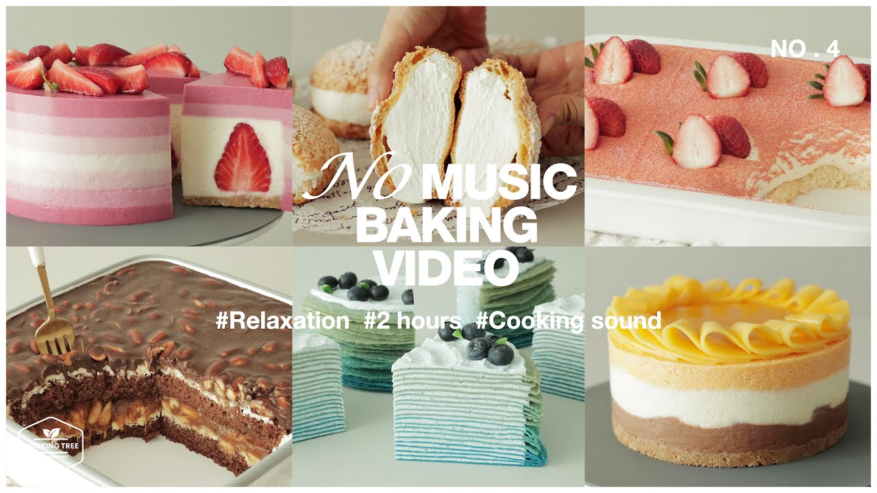 #4 음악 없는 2시간 베이킹 영상 모음.zip : 2 hours No Music Baking Video | Relaxation ...