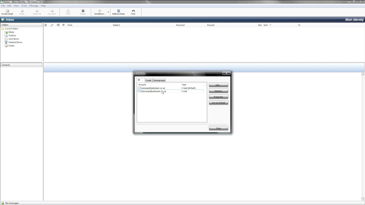 OE Classic: Changing Your Default Account - YouTube