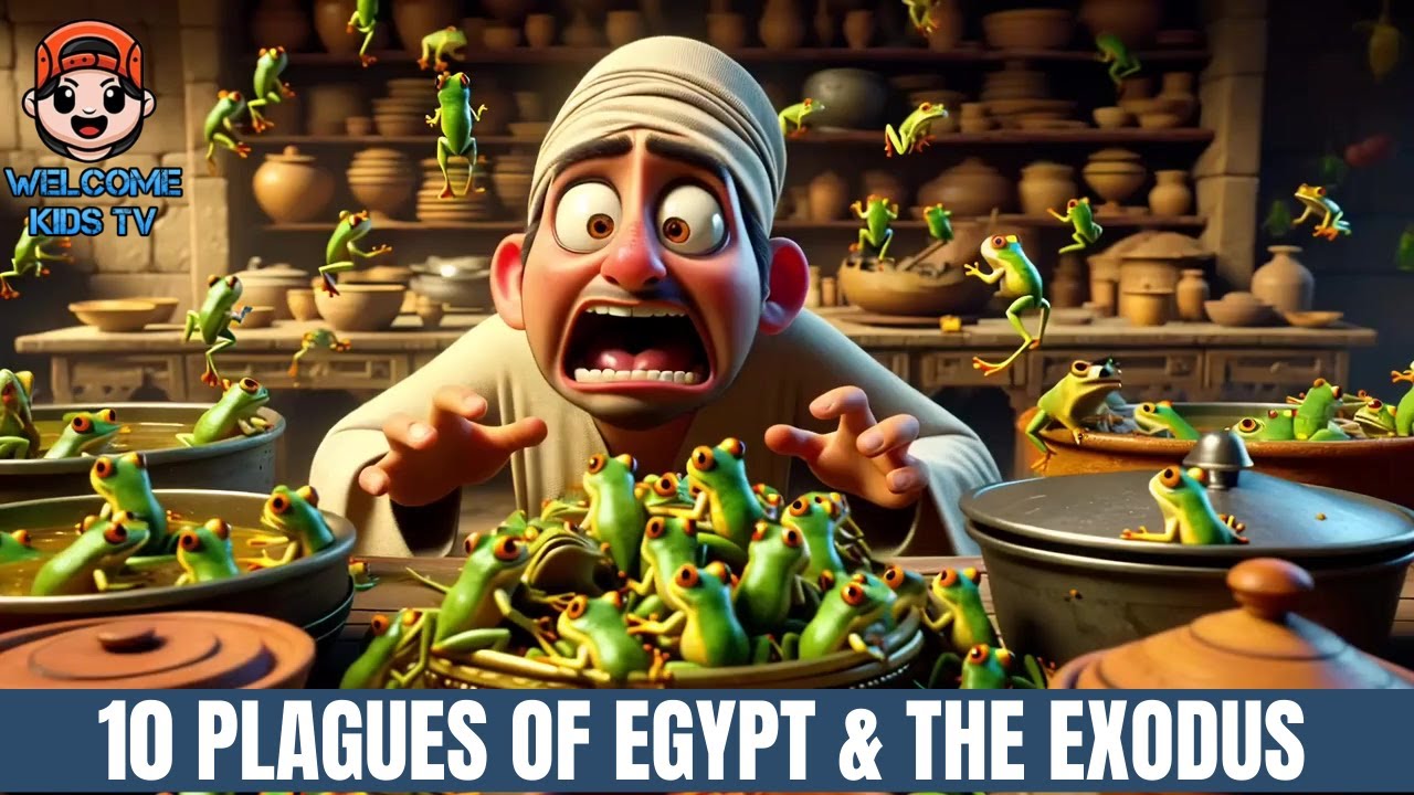 10 Plagues of Egypt & The Exodus | AI Cartoon Animation English Story ...