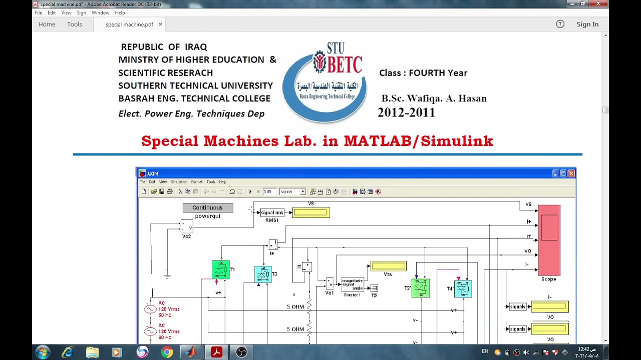 Special Machine Lab. Exp.Name: single phase Cycloconverters are ...