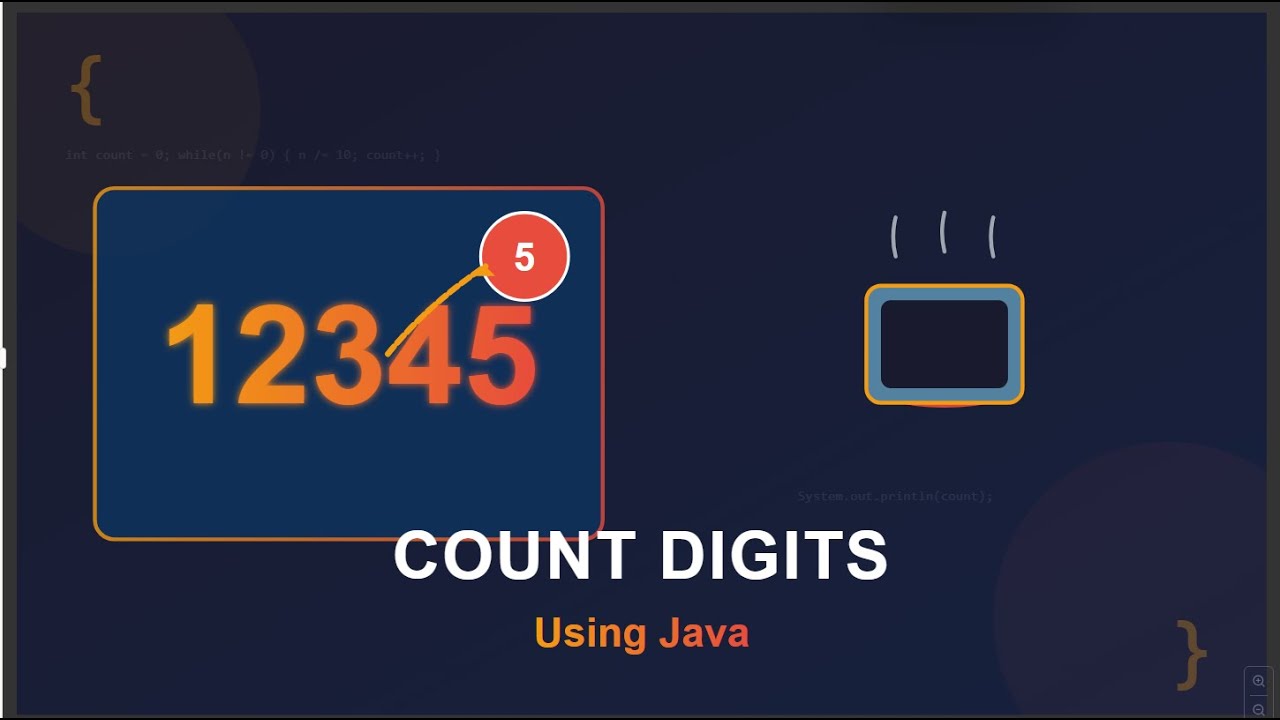 Count Digits in a Number Using Java - YouTube