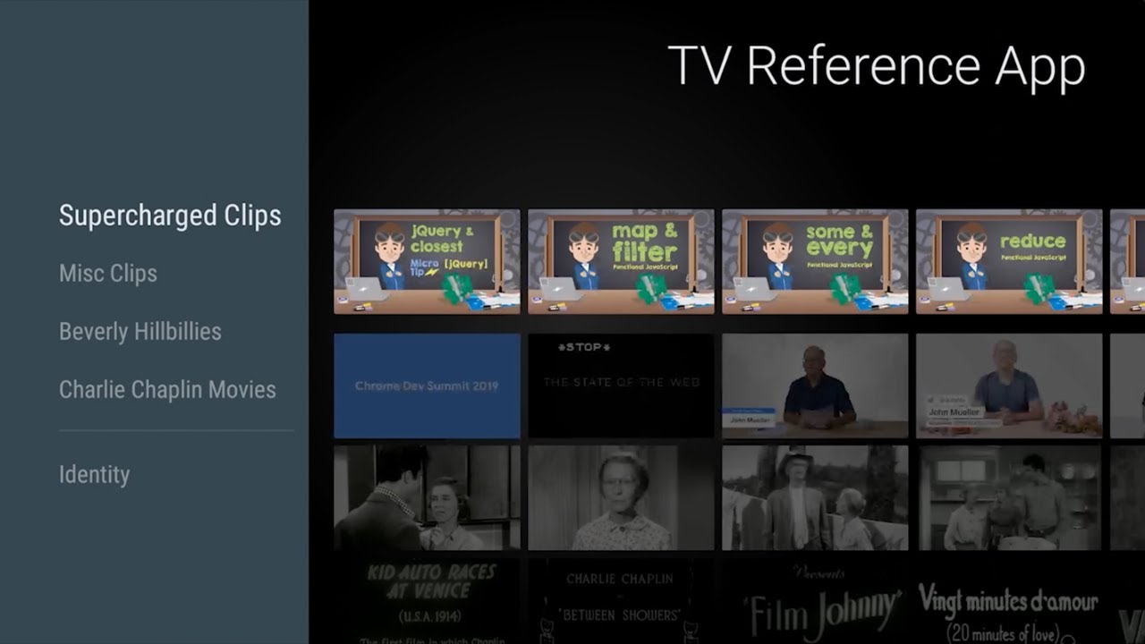 TV reference app demo - YouTube