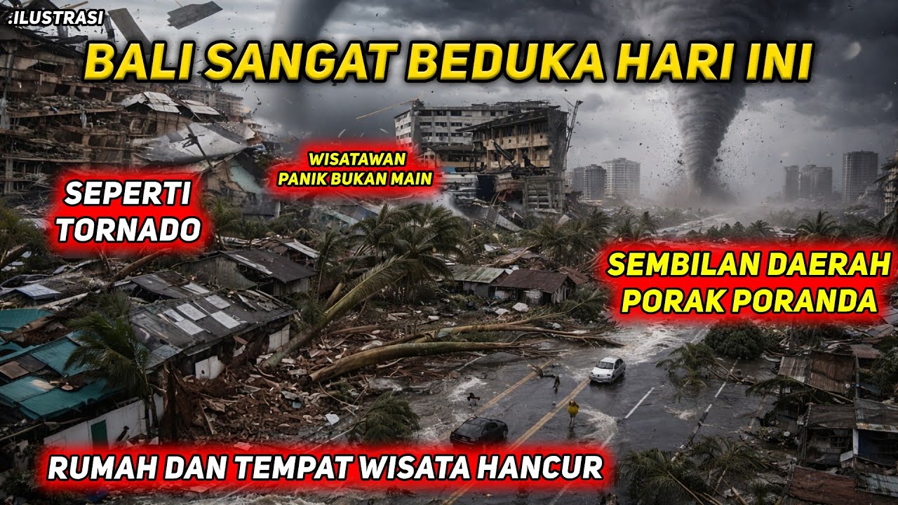 BALI HANCUR TOTAL!! BADAI DAHSYAT 195 KM/JAM TERJANG PULAU DEWATA HARI ...