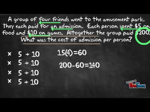 7.EE.4a Solving Word Problems with arithmetic 2 - YouTube