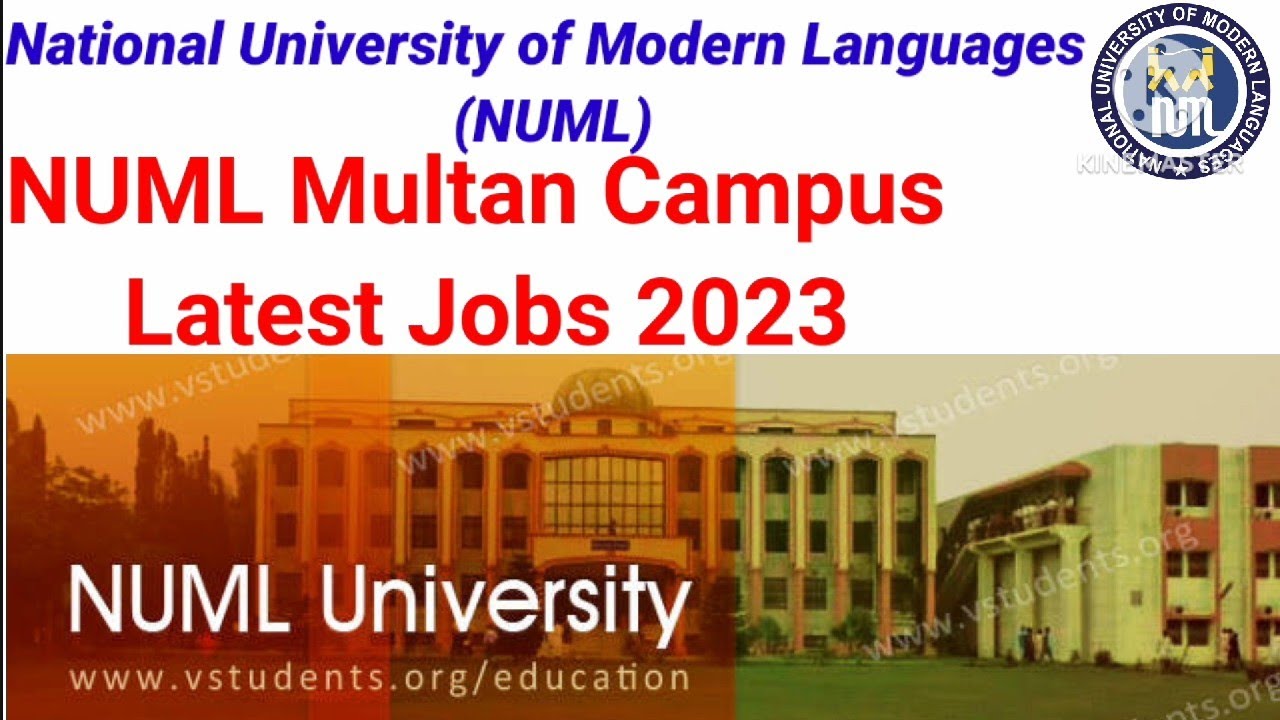 NUML Multan Campus jobs 2023,Jobs in National University of Modern ...