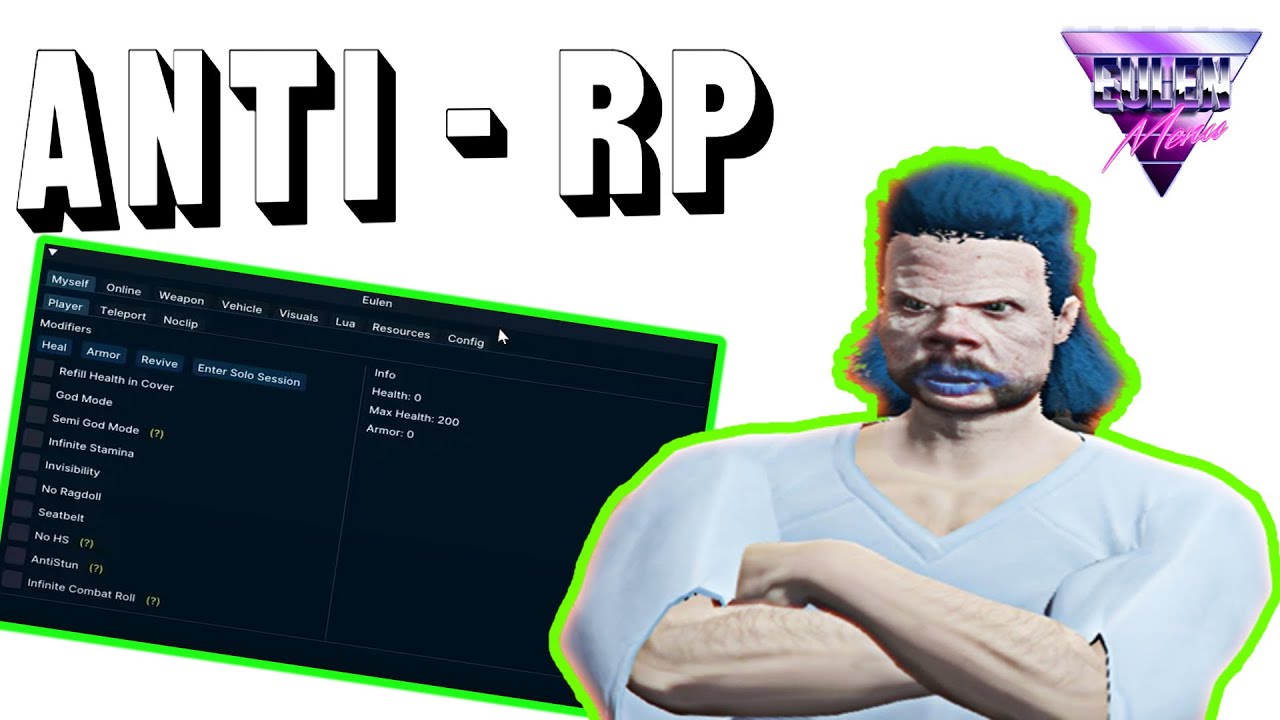 ANTI-RP ATÉ SER BANIDO NO GTA RP COM EULEN CHEATS! - YouTube