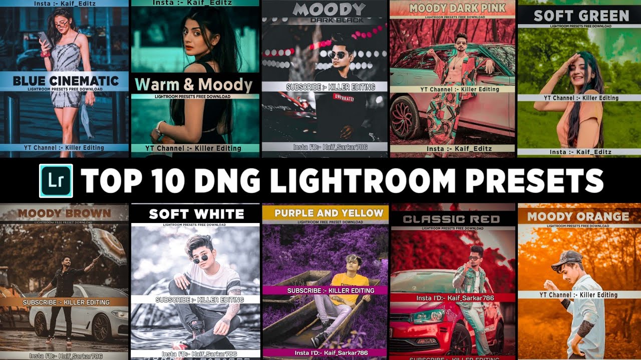 Lightroom Mobile Top 10 Dng Presets 🔥|| Lightroom Mobile Free Dng ...