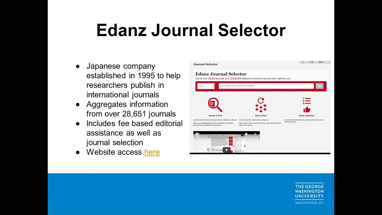 Journal Selection Tools: Choosing the Right Journal for Your Research ...