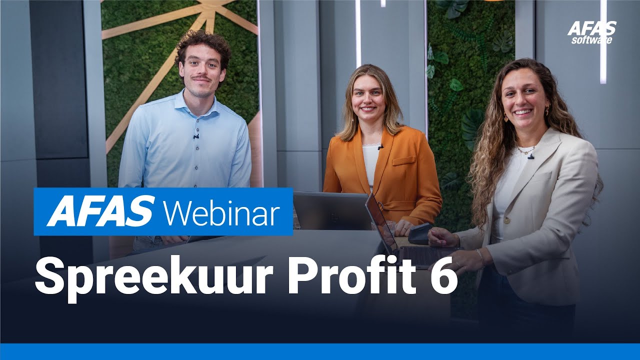 AFAS Webinar - Spreekuur Profit 6 - YouTube