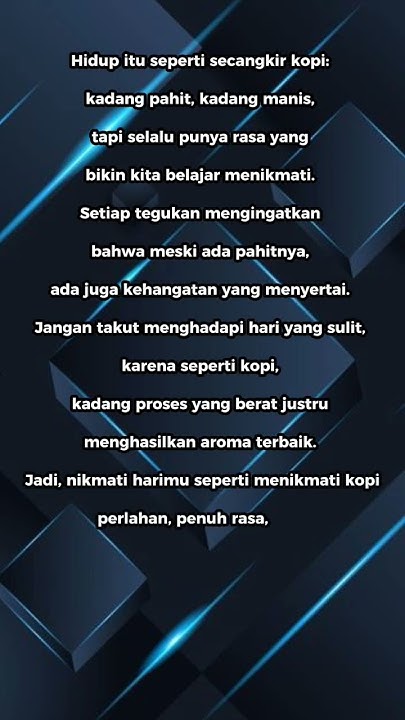 "Filosofi Kopi: Semangat Hidup dari Setiap Tegukan Penuh Makna!" #fyp #fypシ゚ #motivasihidup # ...