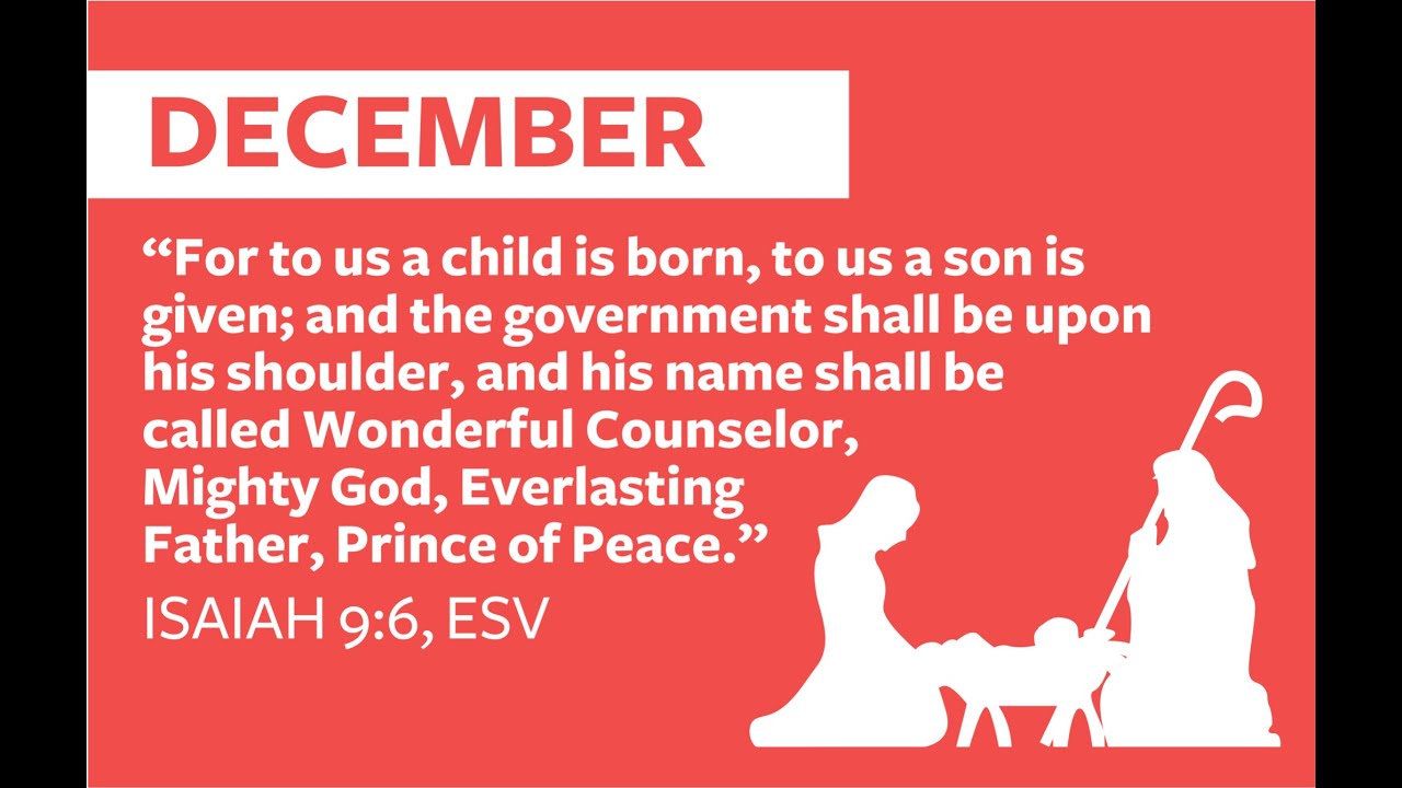 December Memory Verse - Isaiah 9:6 - YouTube