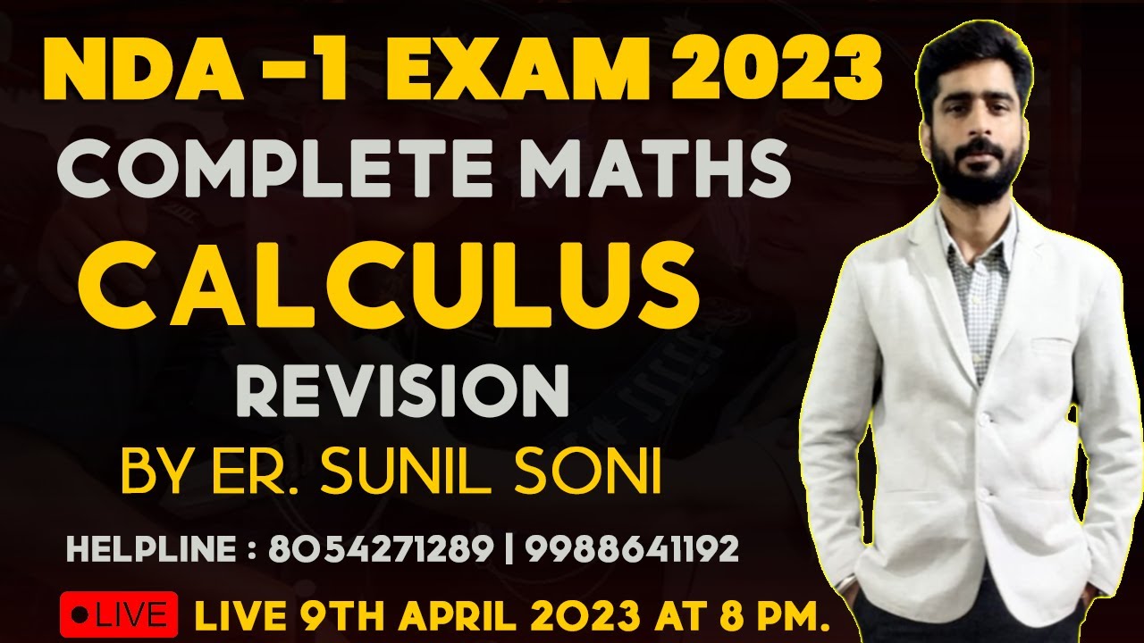 NDA 2023 🔥🔥 Complete Math Calculus Full Revision | NDA MATHS ...