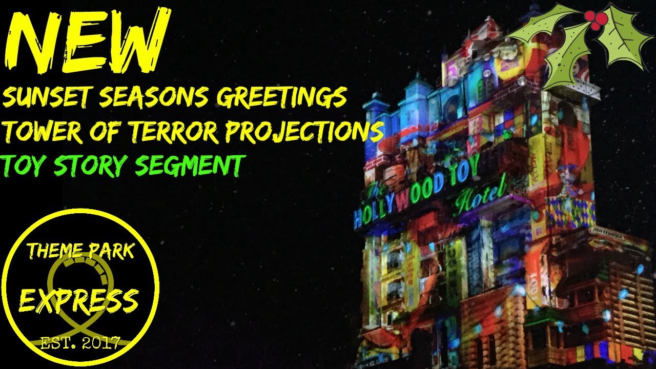 NEW Sunset Seasons Greetings Tower Of Terror Projections Toy Story ...