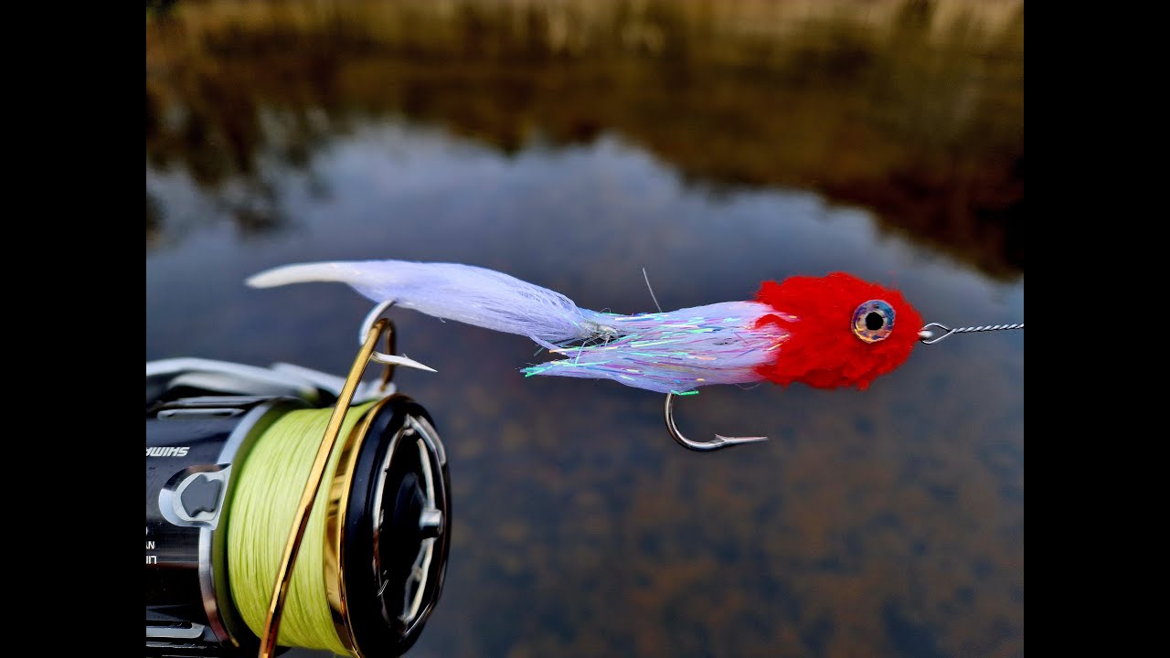 Red head streamer | making & fishing | spinning rod - YouTube