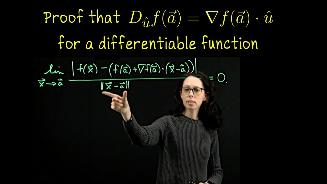 Proof of the Directional Derivative Formula, Real Analysis - YouTube