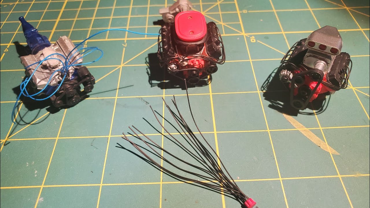 Tips and tricks- adding plug wires to a scale model - YouTube