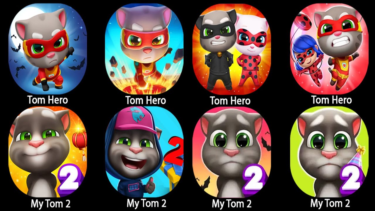 Talking Tom Friends2,Tom Candy Run ,Tom Gold,Tom Fun Fair,Tom Cake Jump ...