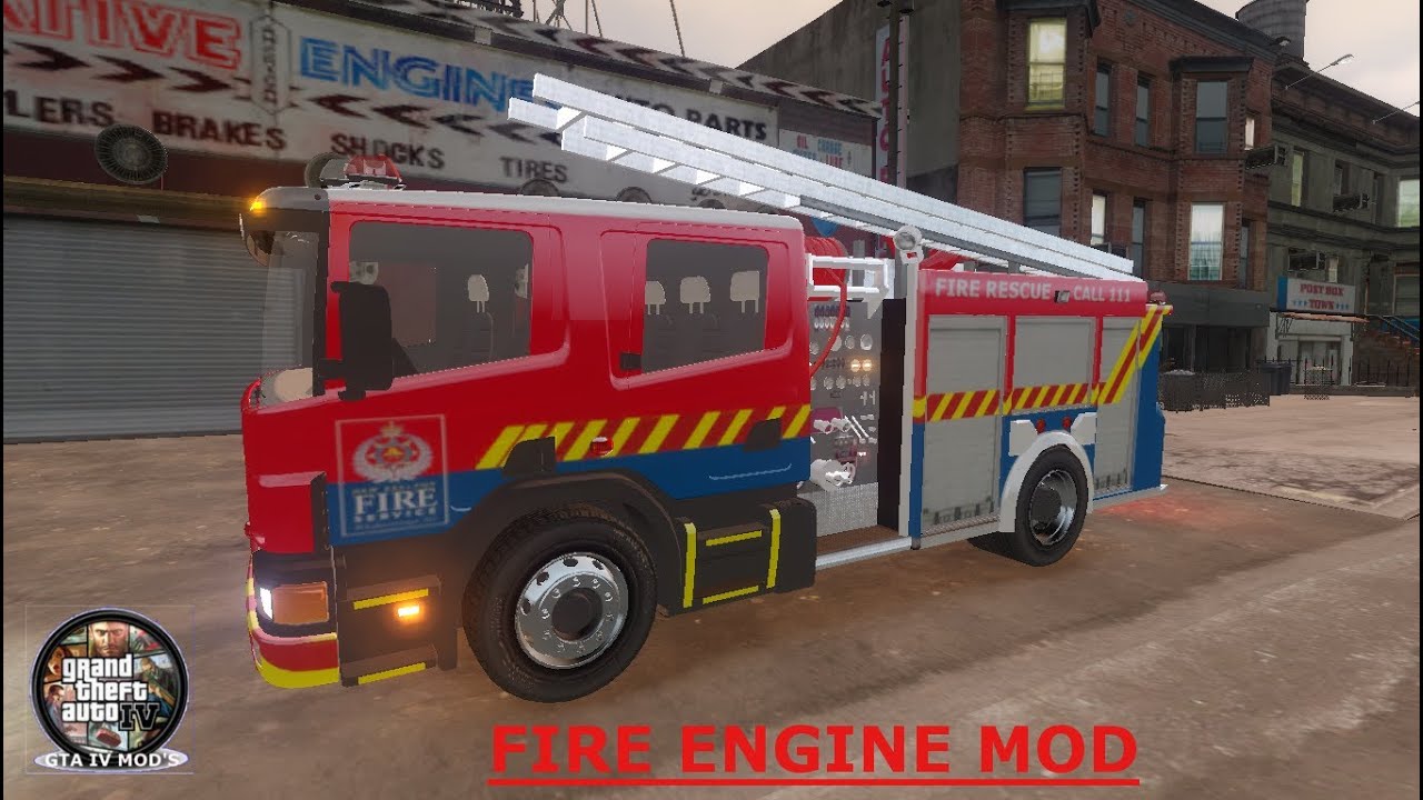 GTA 4 New Zealand Mods Fire Engine - YouTube