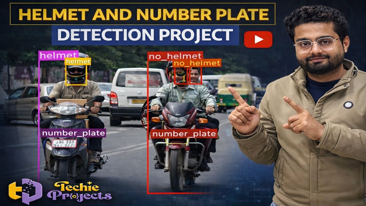 Helmet and Number Plate Detection Project | Engineering Projects for ...