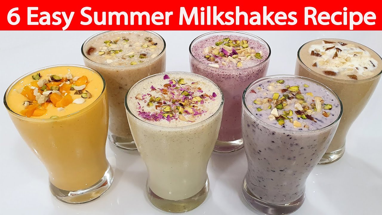 6 Easy Summer Milkshakes Recipe गर्मियों के लिए बाजार से भी अच्छे ...