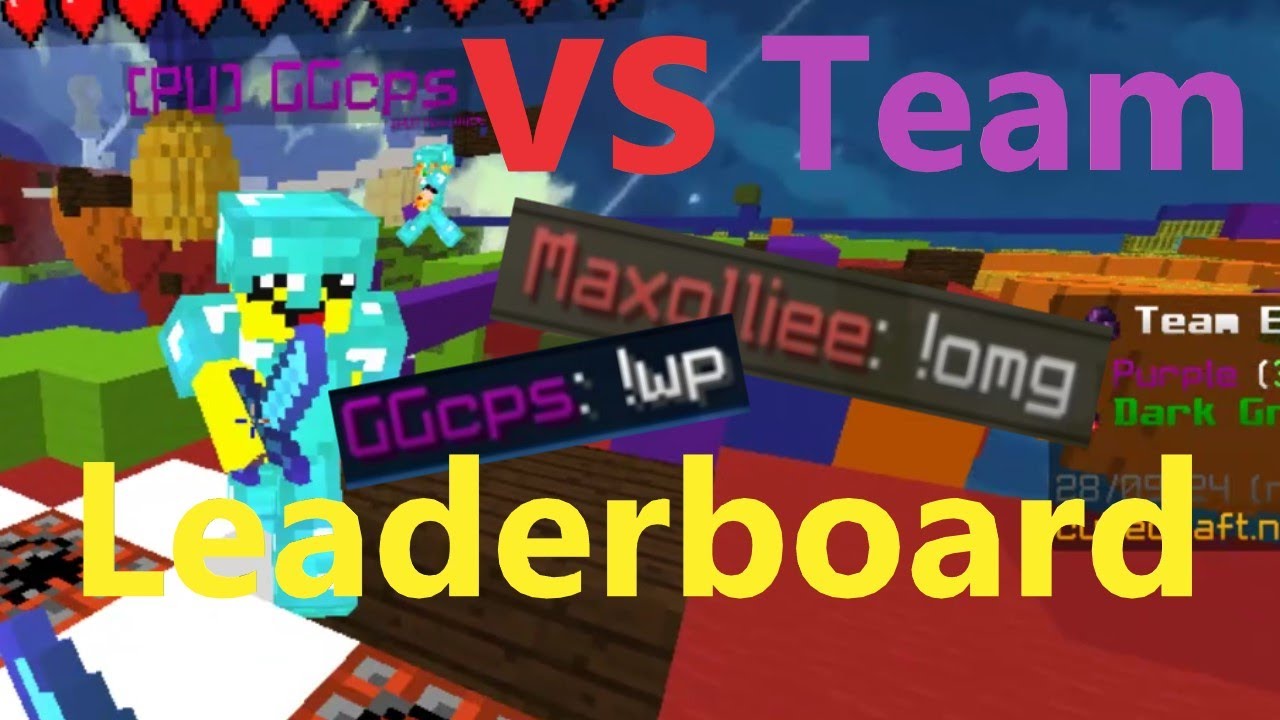 【vs Mega Leaderboard Team】EggWars CubeCraft bedrock minecraft PVP ...
