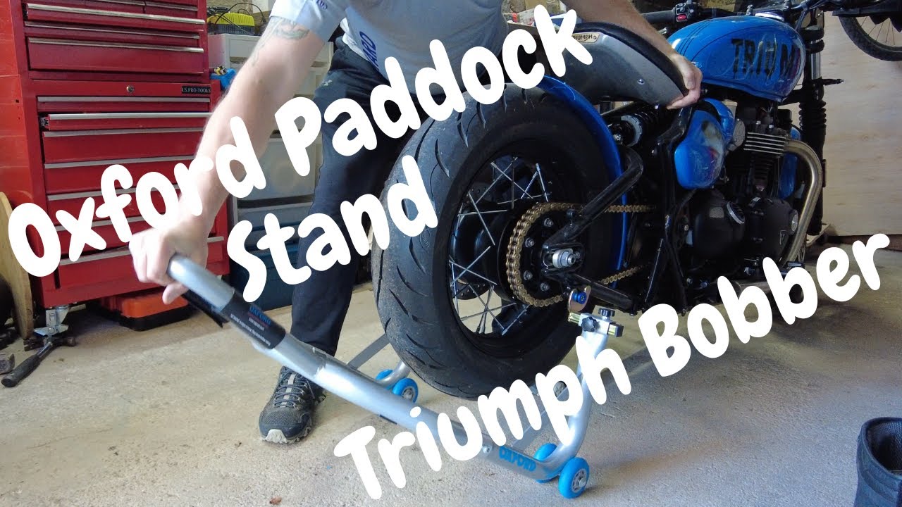 Why did I choose the Oxford paddock stand for my Bobber? - YouTube