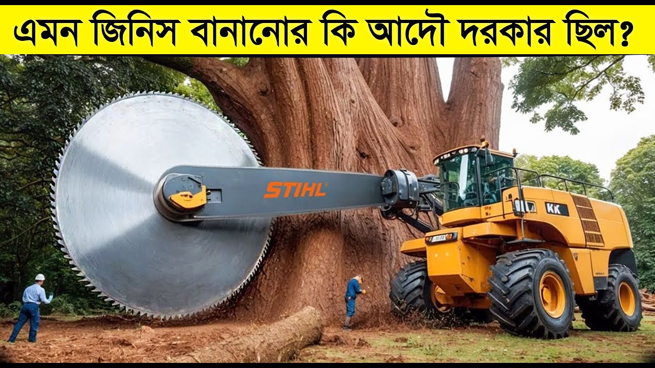 দেখুন বিদেশিরা কিভাবে গাছ কাটে! এমন মেশিন আমাদের দেশে কেনো আসেনা ...