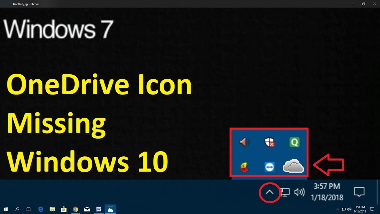 How to fix OneDrive Icon Missing in Windows 10 | Hindi 2018 - YouTube