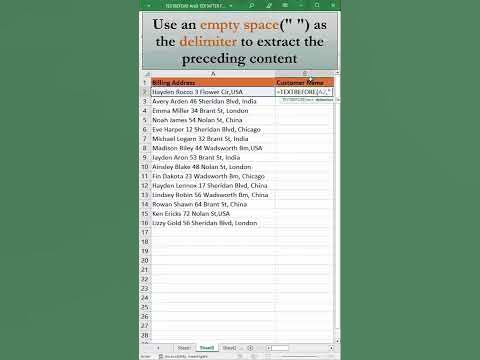 Extracting Text Before a Given Character with TEXTBEFORE Function in Excel - YouTube