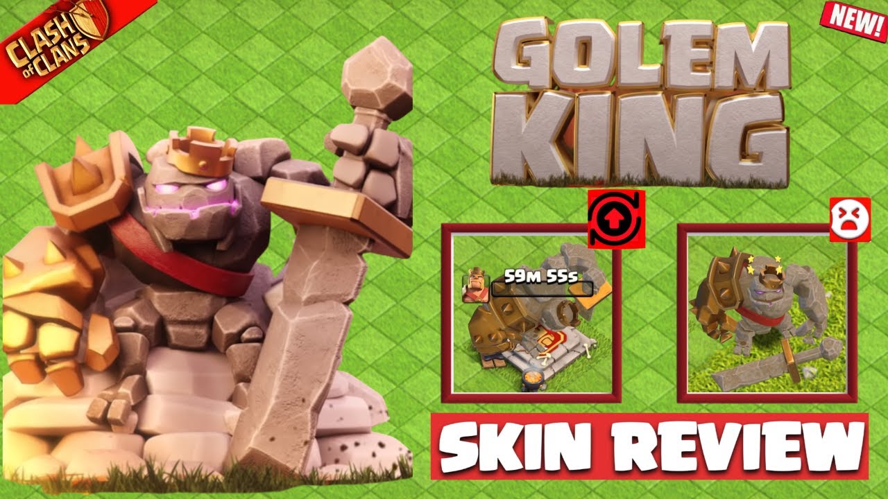 GOLEM KING SKIN REVIEW l Clash of Clans l Clashflict - YouTube