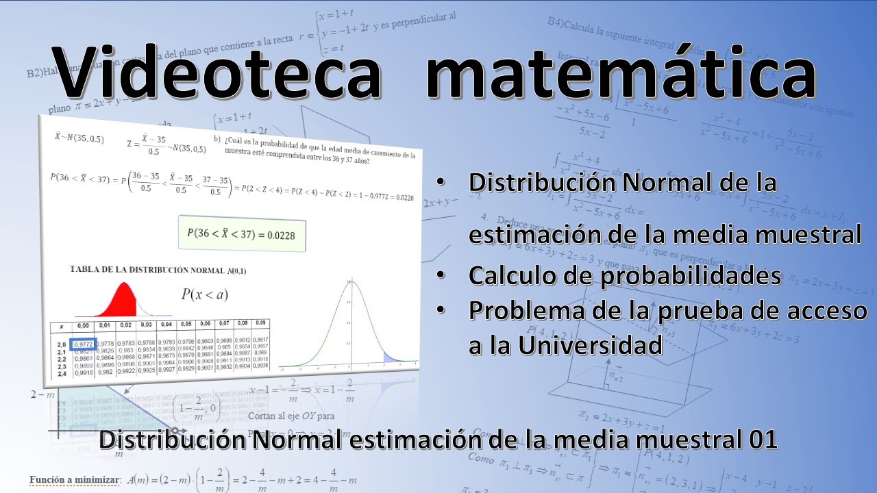 Distribucion normal estimador media 01 | Videoteca Matemática