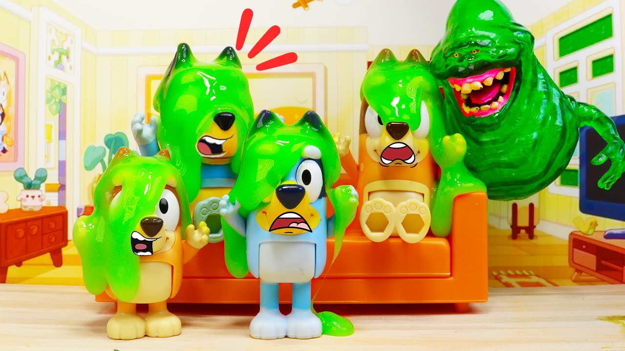Bluey and The Slime Ghost Monster | Pretend Play with Bluey Toys - YouTube