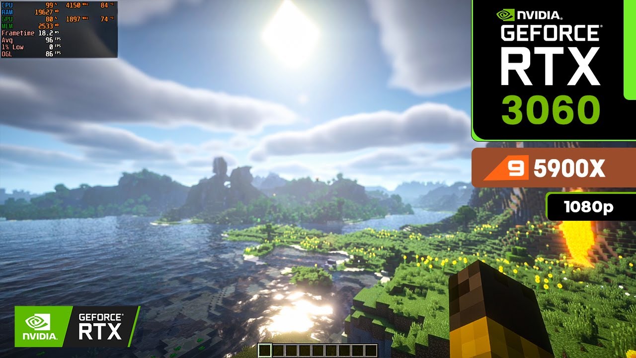 Minecraft: RTX 3060 12 GB + RYZEN 9 5900X (1080p Distant Horizons ...