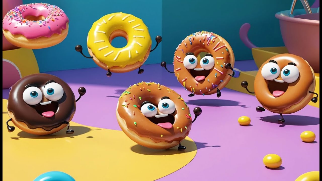 **Dancing Doughnuts in a Jolly Jam Lake | Sweet & Silly Nursery Rhyme ...