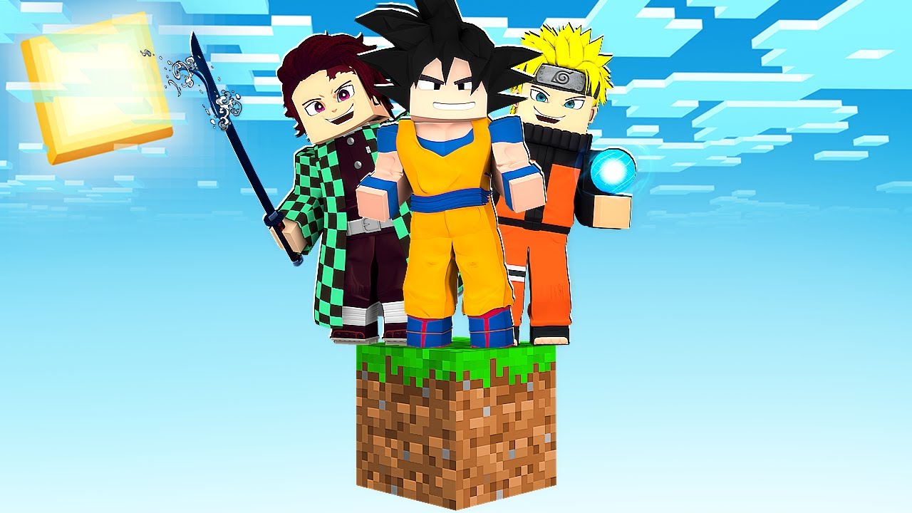 SOBREVIVÍ en UN SOLO BLOQUE de ANIME UNIVERSE en MINECRAFT😱💥 - YouTube