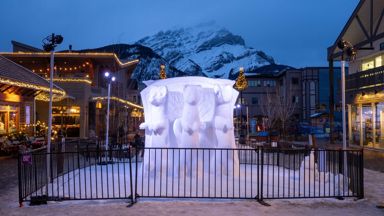 Banff SnowDays Festival: Snow Sculptures - YouTube