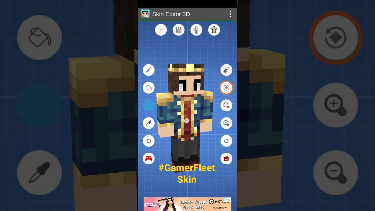 GamerFleet skin|minecraft skin editor@GamerFleet - YouTube