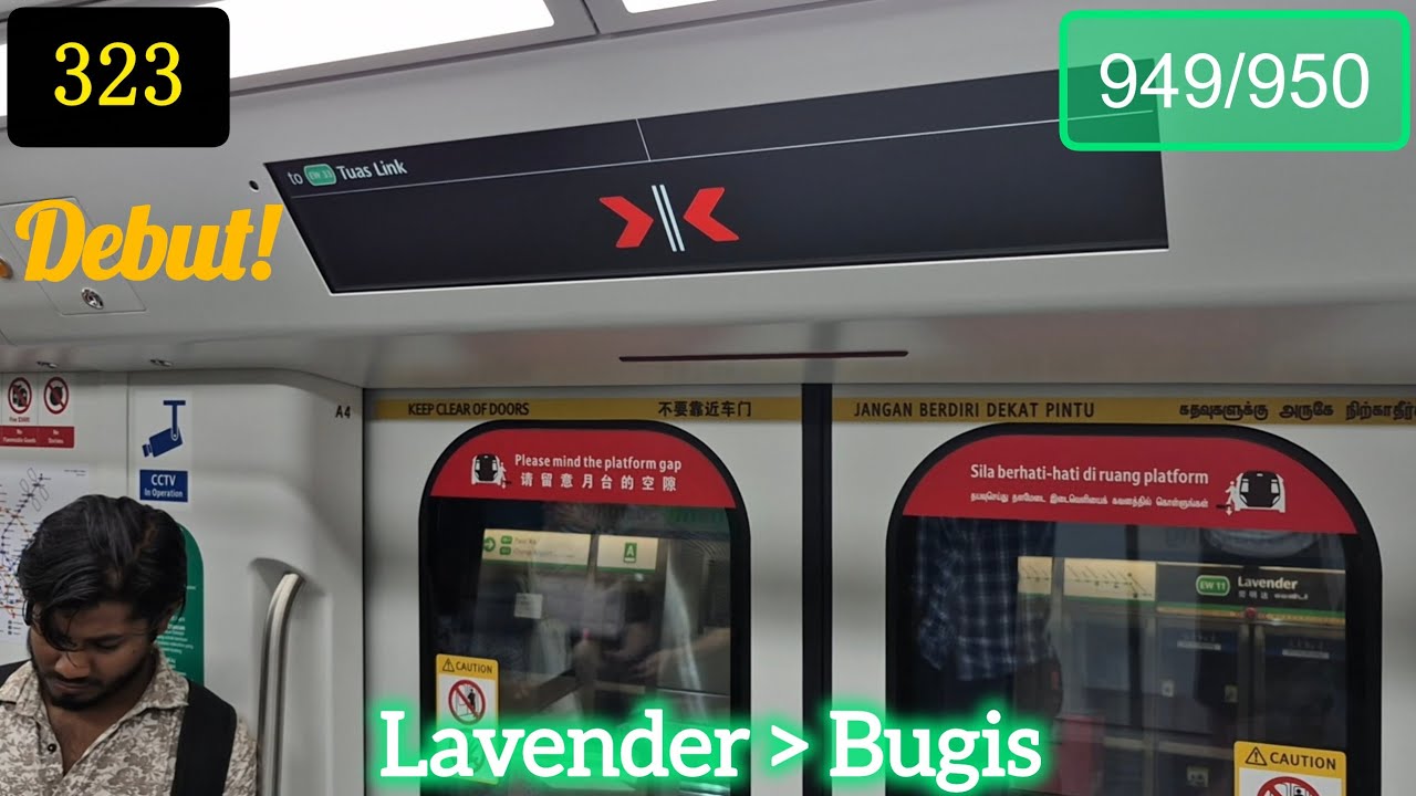 [DEBUT] SMRT Trains - Alstom R151 949/950 (Lavender ️ Bugis) - YouTube