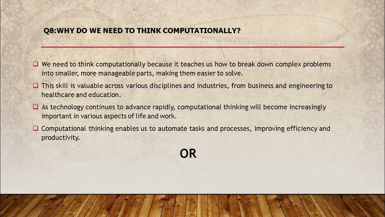 Class 9 Computer Science Unit 2 Computational Thinking & Algorithms exercise | Federal Board NBF ...