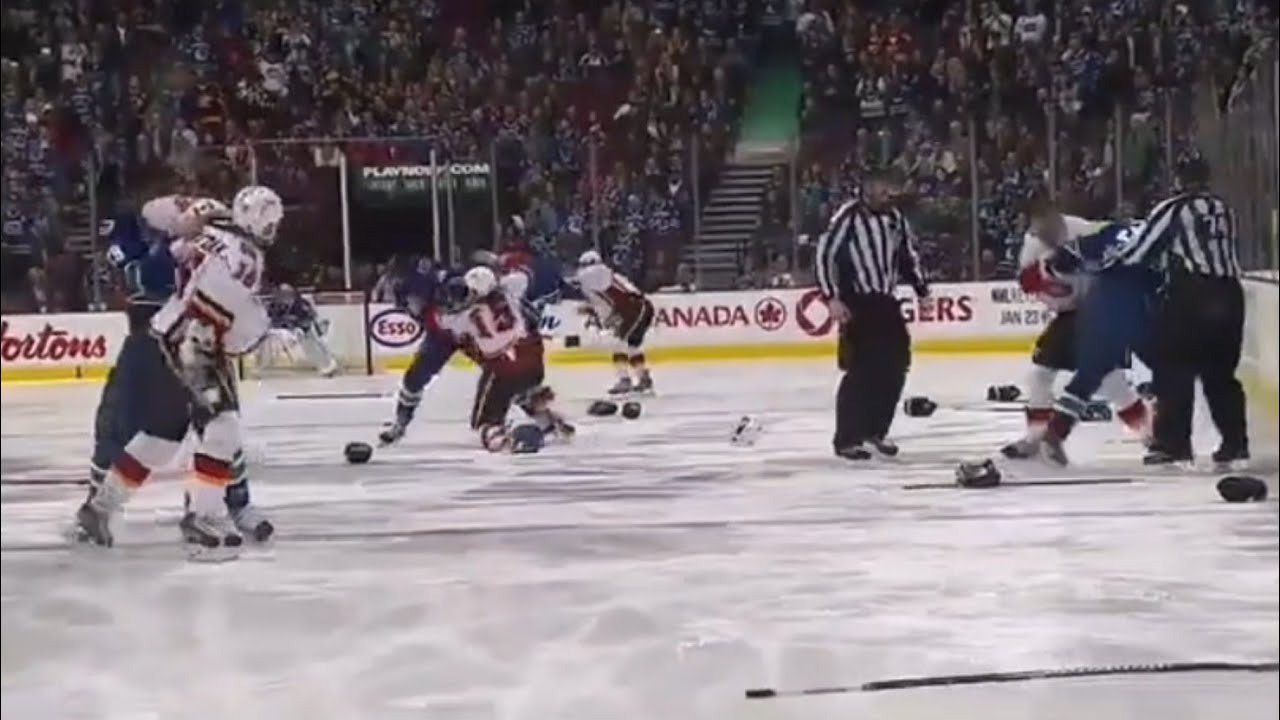 Flames - Canucks rough stuff 1/18/14 - YouTube